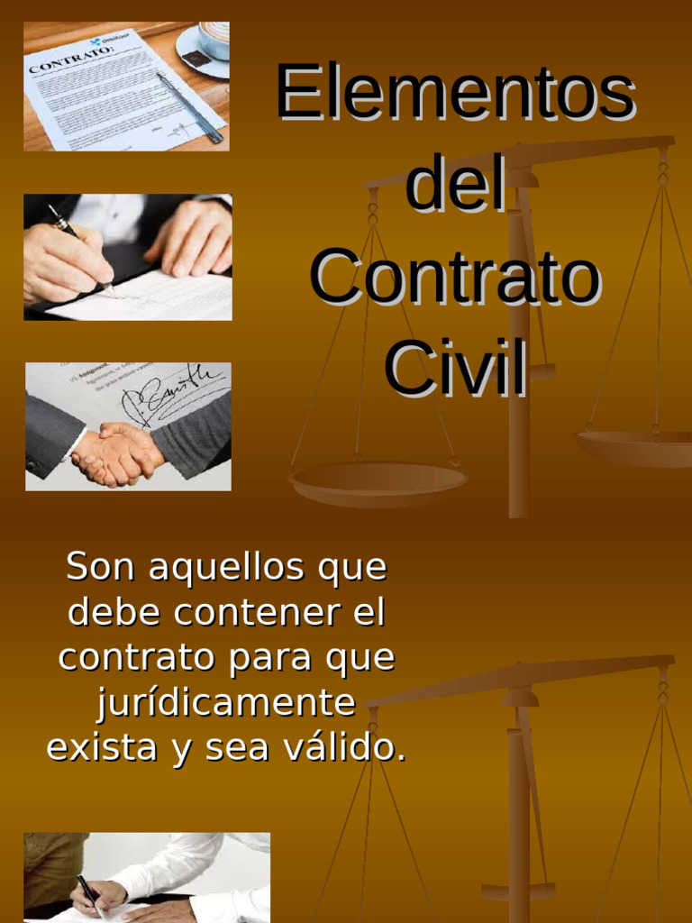 Elementos Del Contrato Civil | PDF | Intención (Derecho Penal) | Justicia