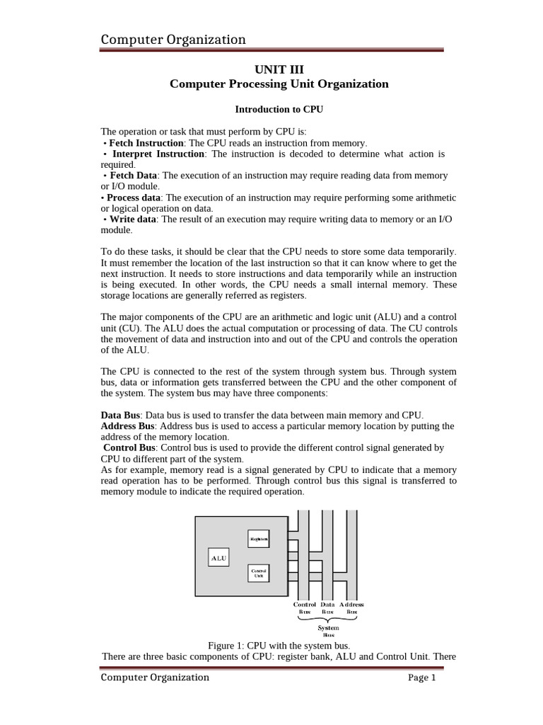 COMPUTER_ORGANIZATION_-U-2 (1) | PDF | Input/Output | Central Processing Unit