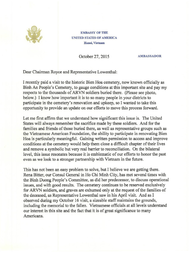 Letter of Ambassador Ted Osius-27.10.2015-2 | PDF
