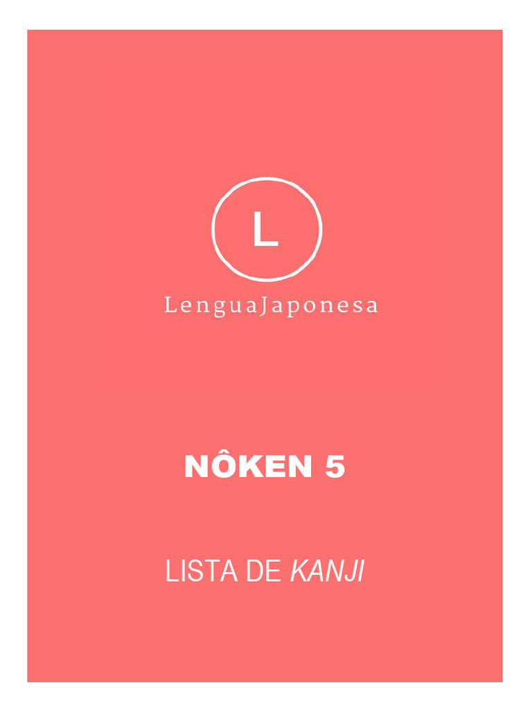 Lista de Kanji | PDF