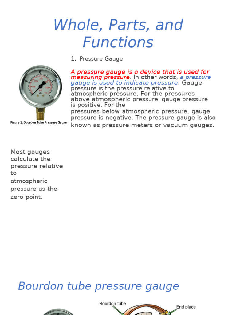 Whole, Parts, and Functions - Worksheet - Mechanics | PDF | Pressure ...