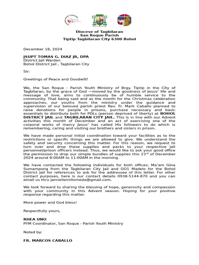 Letter of Intent - Jail Facilities | PDF