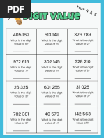 Value of Underlined Digits Worksheet | PDF