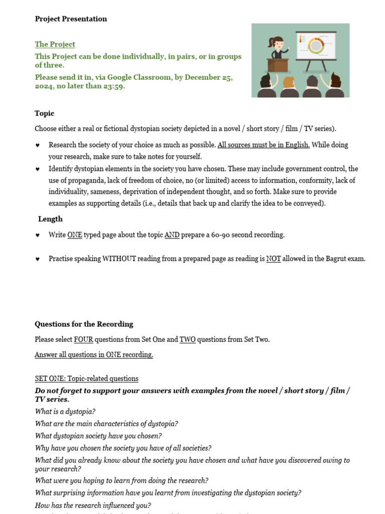 COBE Part B Project Presentation Task Nov. 2024 | PDF | Dystopia ...