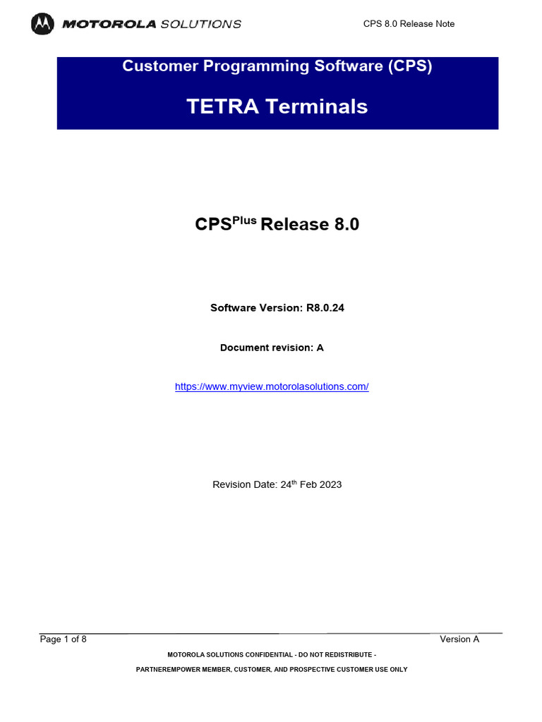 CPS 80 Release Note A | PDF | Personal Computers | Operating System