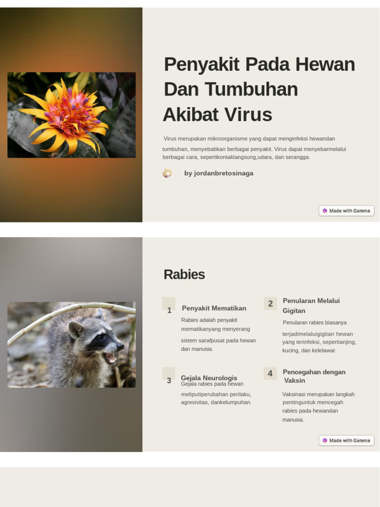 Penyakit Virus pada Hewan dan Tumbuhan | PDF