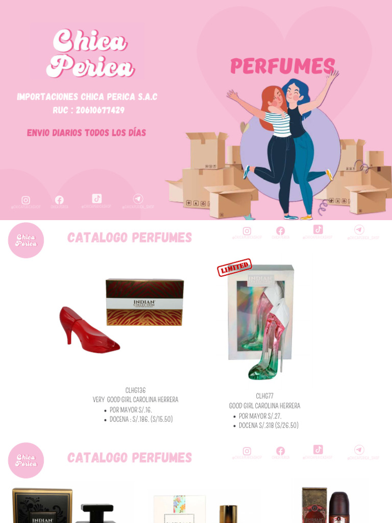Catálogo de Perfumes Chica Perica | PDF | Marcas de lujo | Diseño de moda