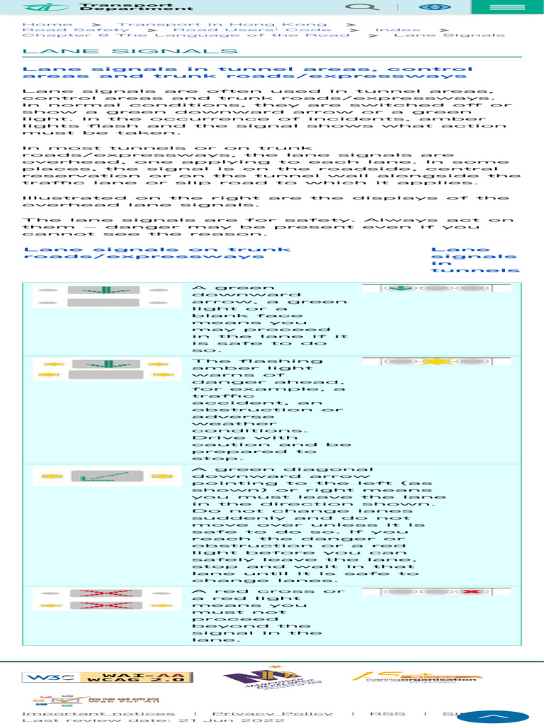 Understanding Lane Signals in Hong Kong | PDF | Traffic Light | Road ...