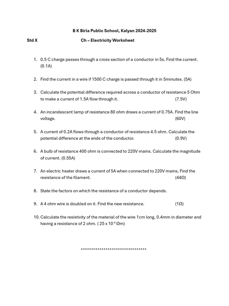 X Ohm's Law | PDF