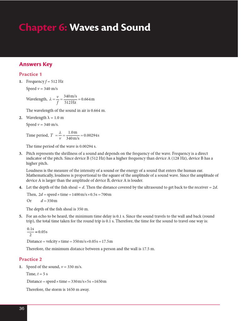 Chapter 6 - Waves and Sound | PDF | Sound | Waves