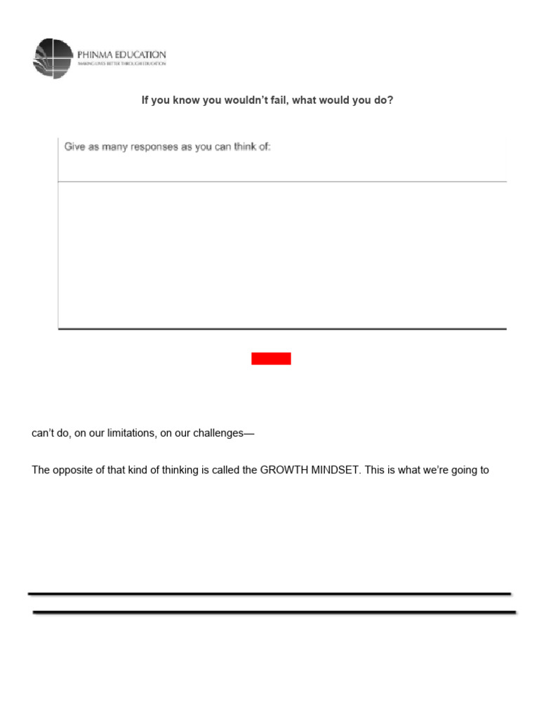 SSP 005 - 02 Growth Mindset & Skills | PDF