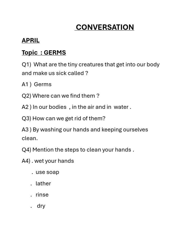 Understanding Germs and Healthy Habits | PDF