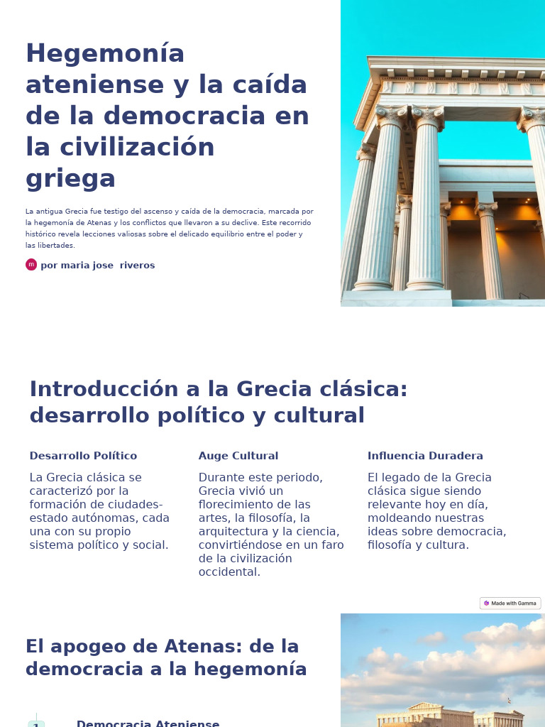Hegemonía Ateniense y Democracia | PDF | Antigua Grecia | Guerra del ...