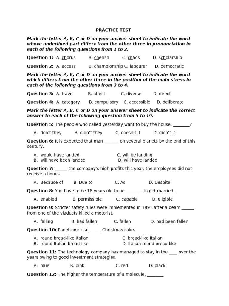 PRACTICE TEST | PDF | Earthquakes