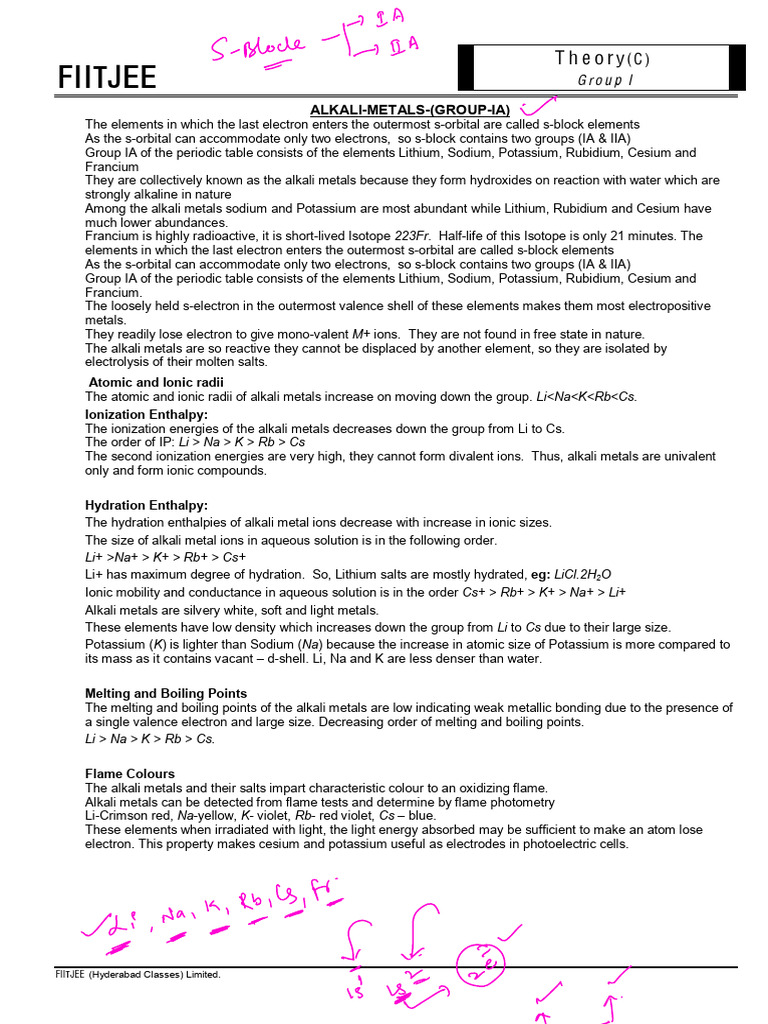 1. Group I_Notes | PDF | Sodium | Hydroxide