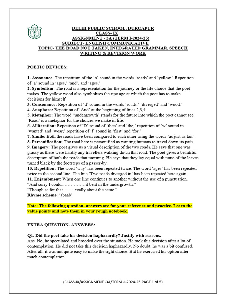 Assignment 3A Class 9 | PDF | Water