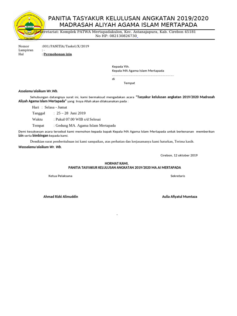 Bagi 'Surat Kepsek | PDF