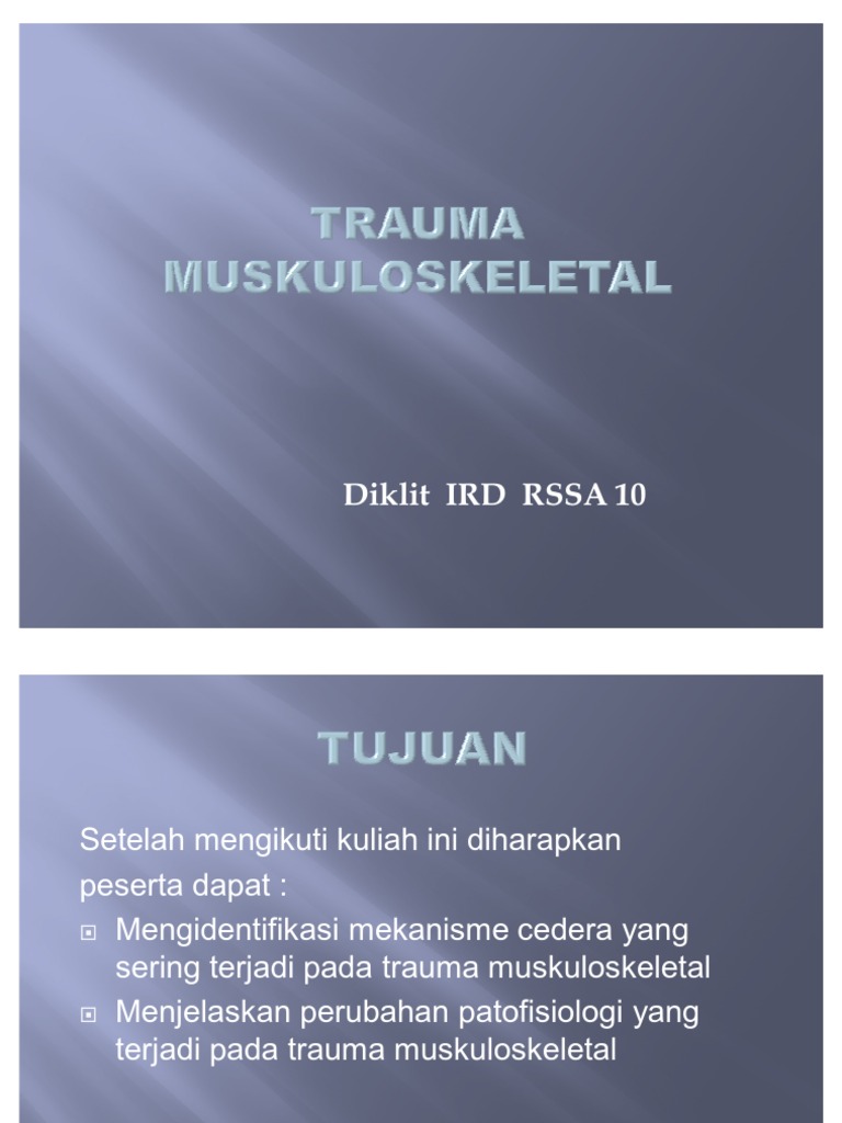 08.trauma Musculoskeletal | PDF