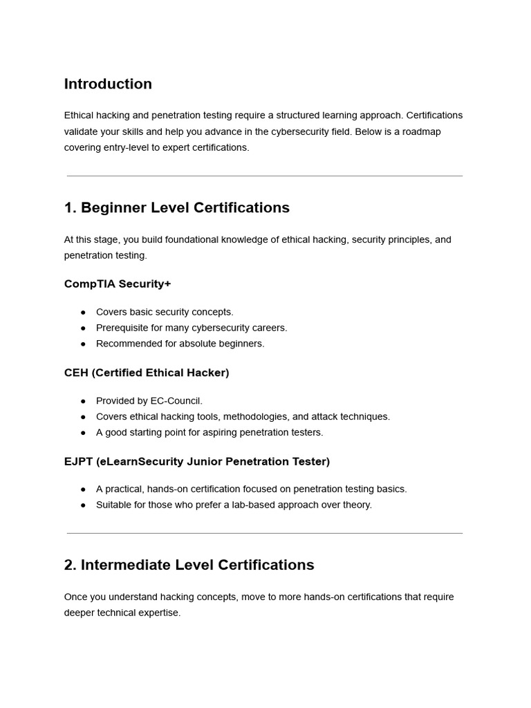 certifications | PDF | Security | Computer Security