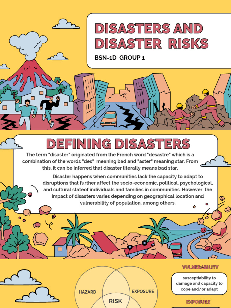 Natural Disasters Science Educational Presentation in Yellow Blue and ...