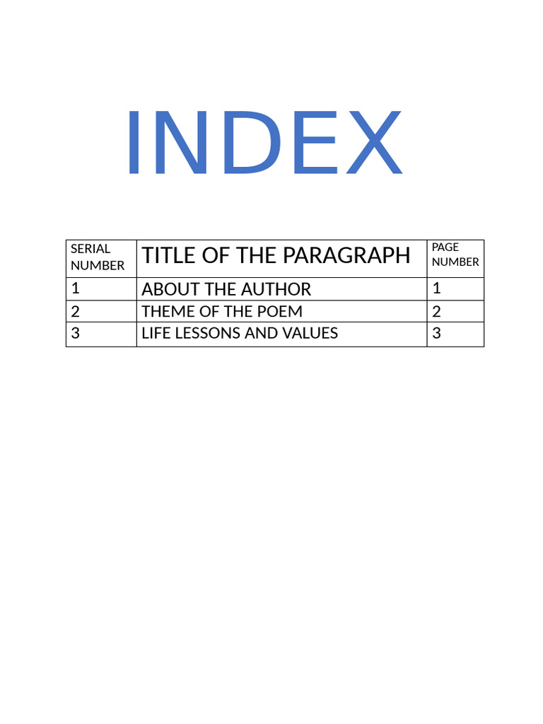 Index: Title of The Paragraph | PDF