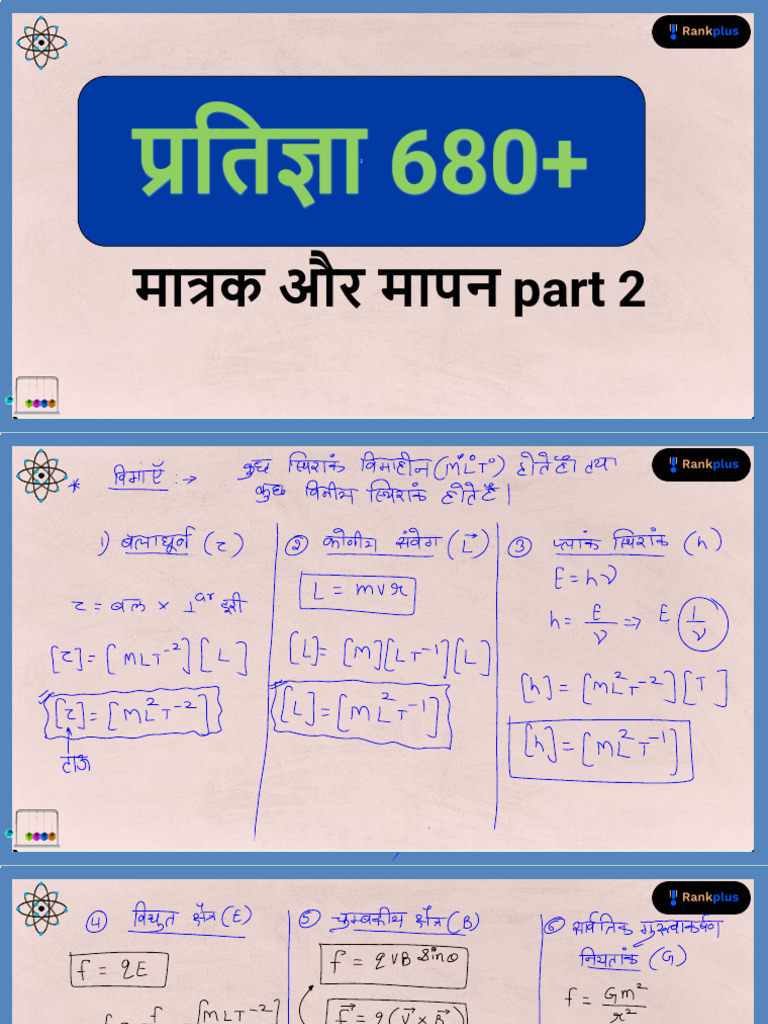 UNITS AND MEASURMENT Pratigya Series Part 2-Invert | PDF