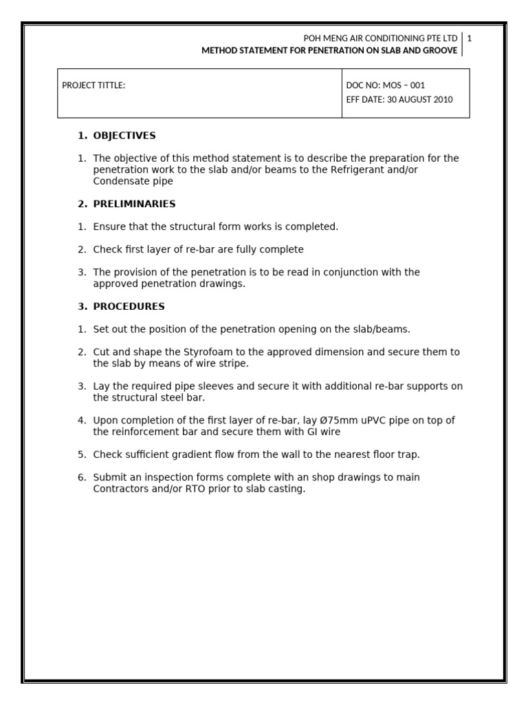 001- PENETRATION AND SLAB GROOVE | PDF