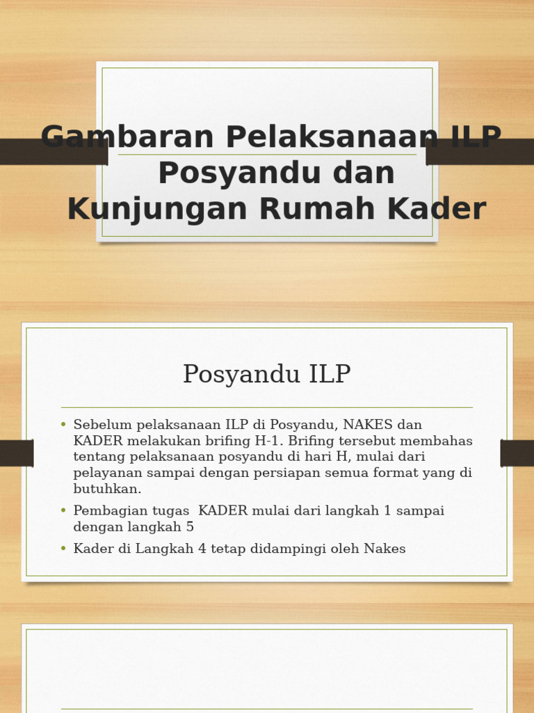 Pelaksanaan ILP di Posyandu | PDF