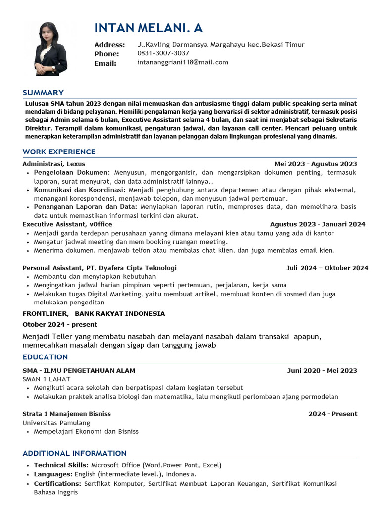 CV. INTAN MEILANi | PDF