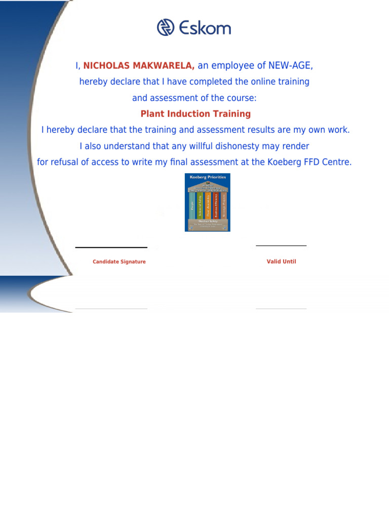 Certificate Plantinductiontraininginitial Nicholas-makwarela 2025-02!09 ...
