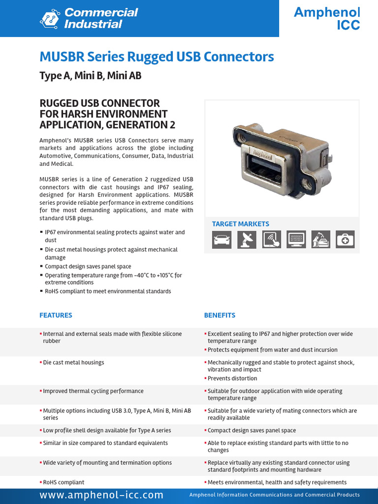 Rugged USB Connectors for Harsh Environments | PDF | Electrical ...