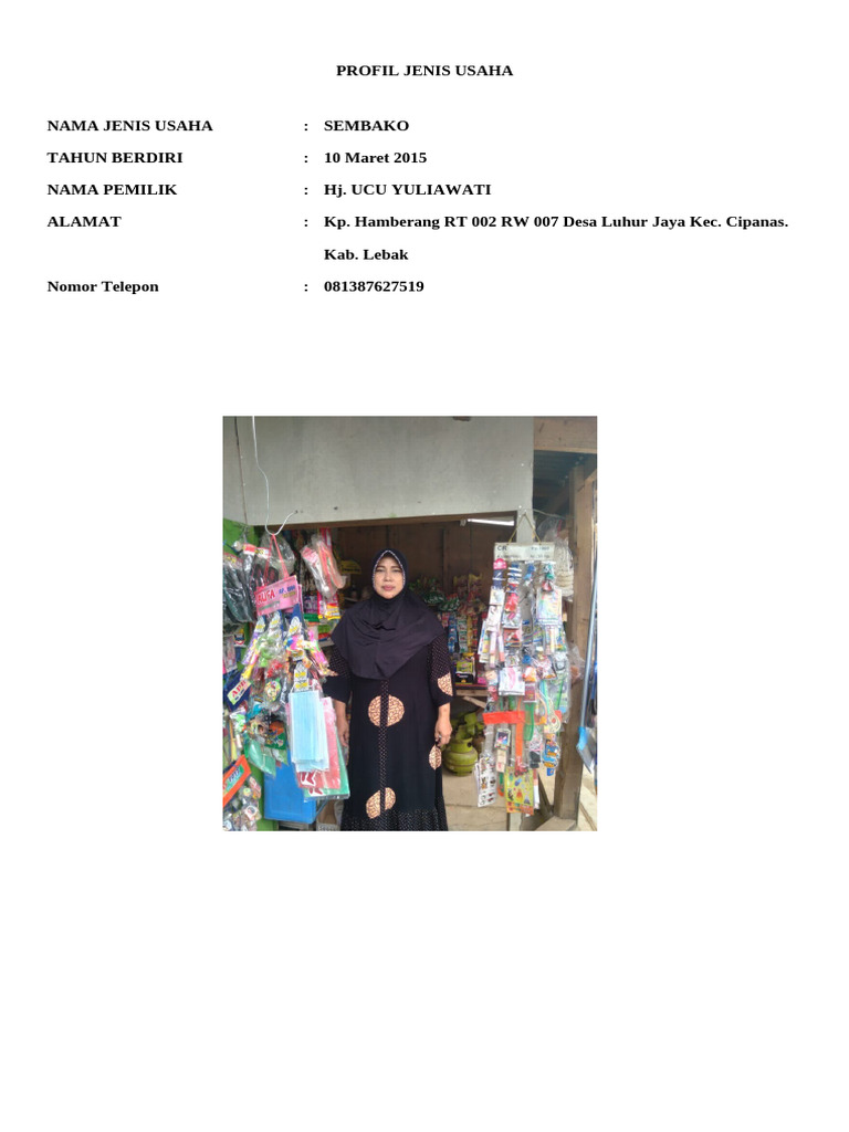 Profil Jenis Usaha | PDF
