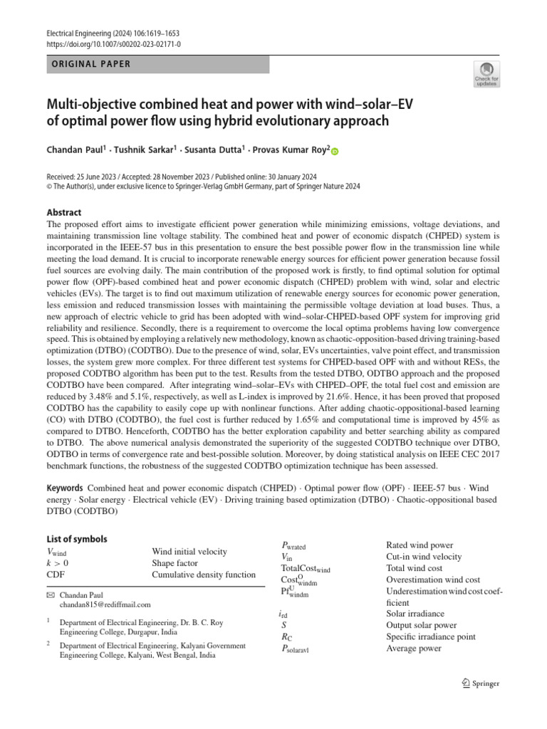 Multi-objective combined wind-solar | PDF | Mathematical Optimization | Wind Power