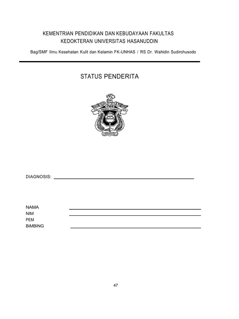 Format Status Pasien | PDF