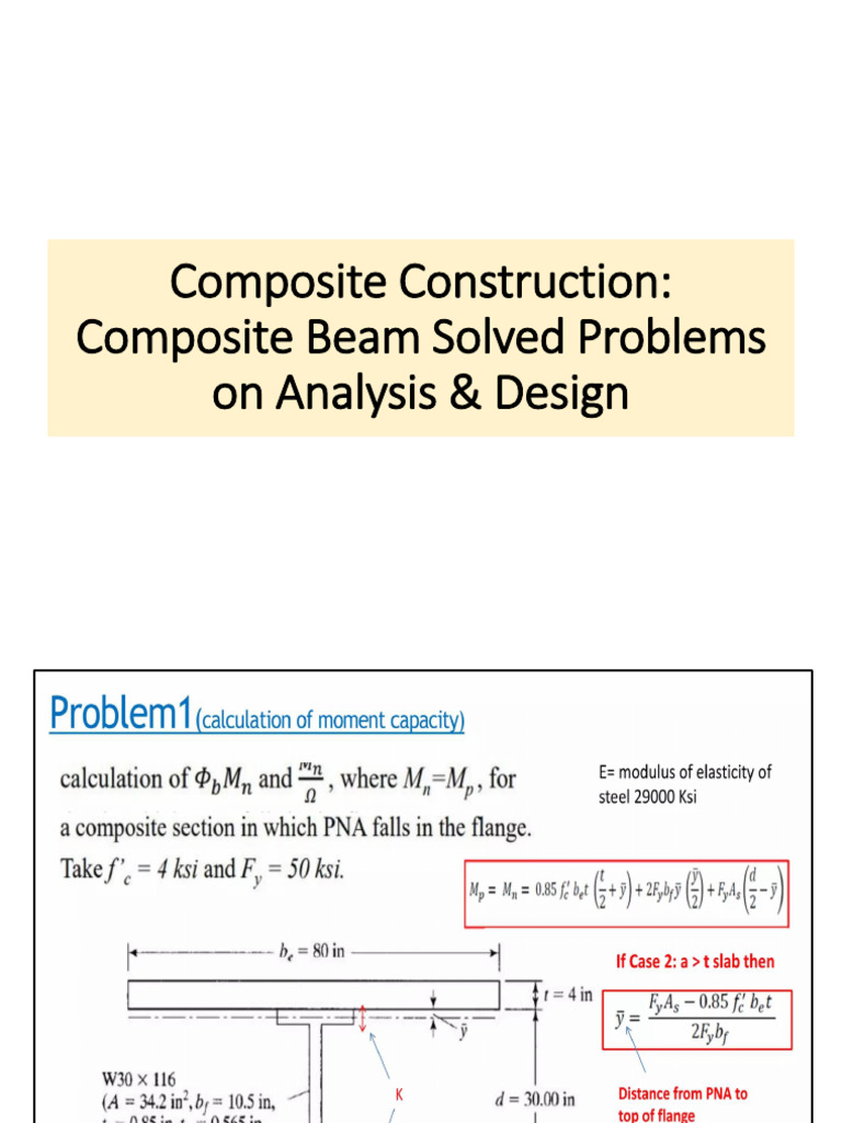 Lecture-3-Composite Construction-Composite Beam-Solved Problems | PDF