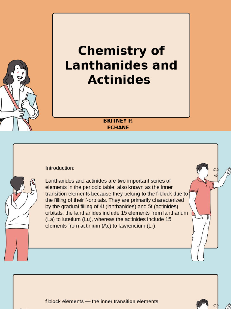 Lanthanides and Actinides Overview | PDF | Periodic Table | Lanthanide