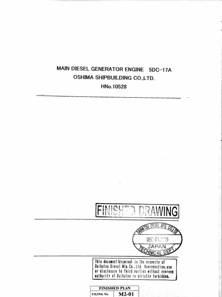 M2-01 Main Generator Engine | PDF