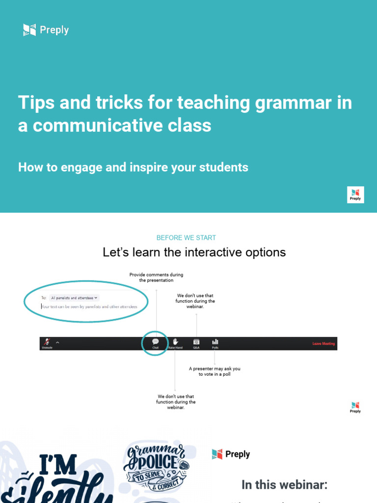 Tips and Tricks For Teaching Grammar in A Communicative Class | PDF ...