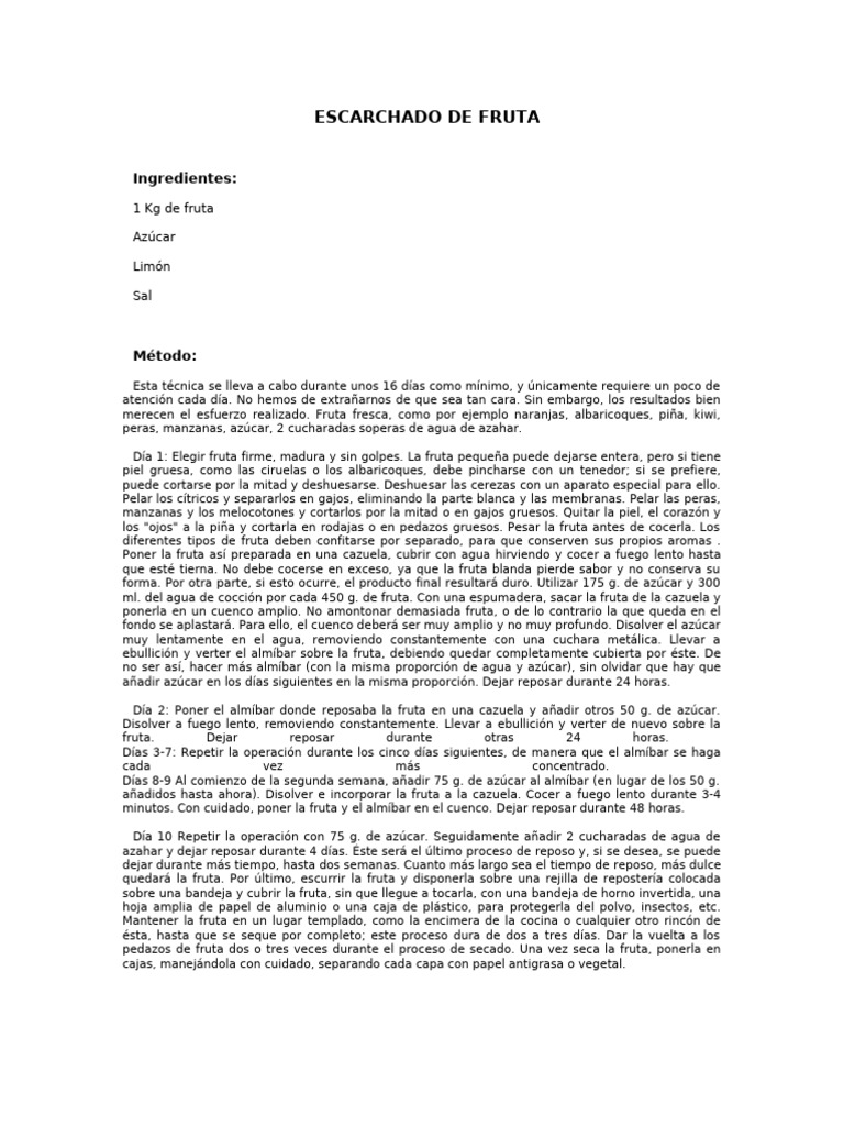 Fruta Escarchada | PDF | Fruta | Cocinando