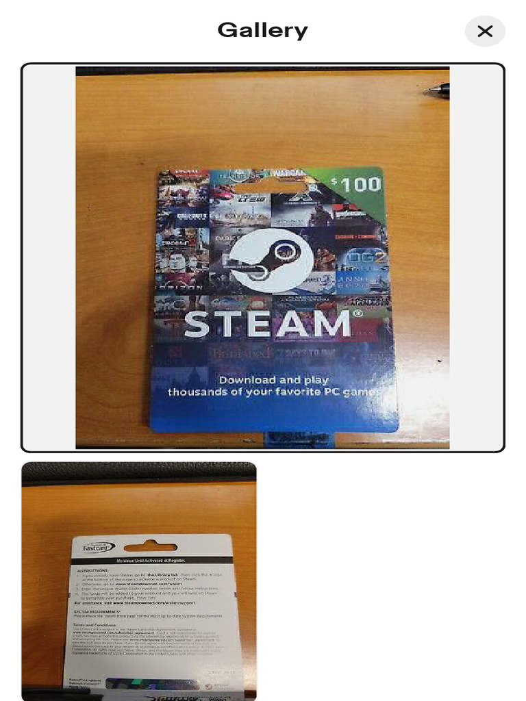 Steam Gift Card $100 Steam Wallet - FAST SHIPPING 799366010289 EBay | PDF