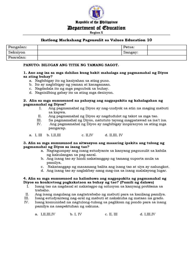 VE 10 3rd Q RUQA Final VALIDATED | PDF