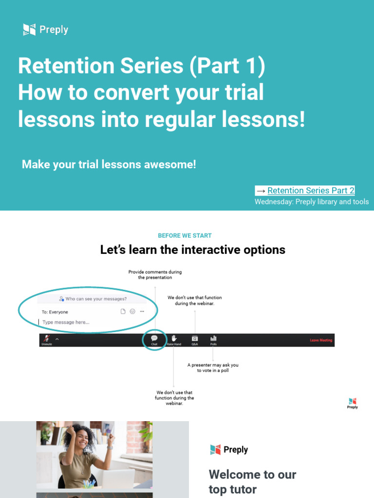 Retention Series 1 - How To Convert Your Trial Lessons Into Regular ...