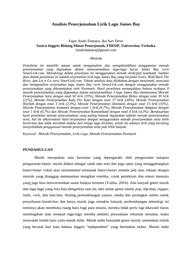 Karya Ilmiah Fajar Andri Damara | PDF