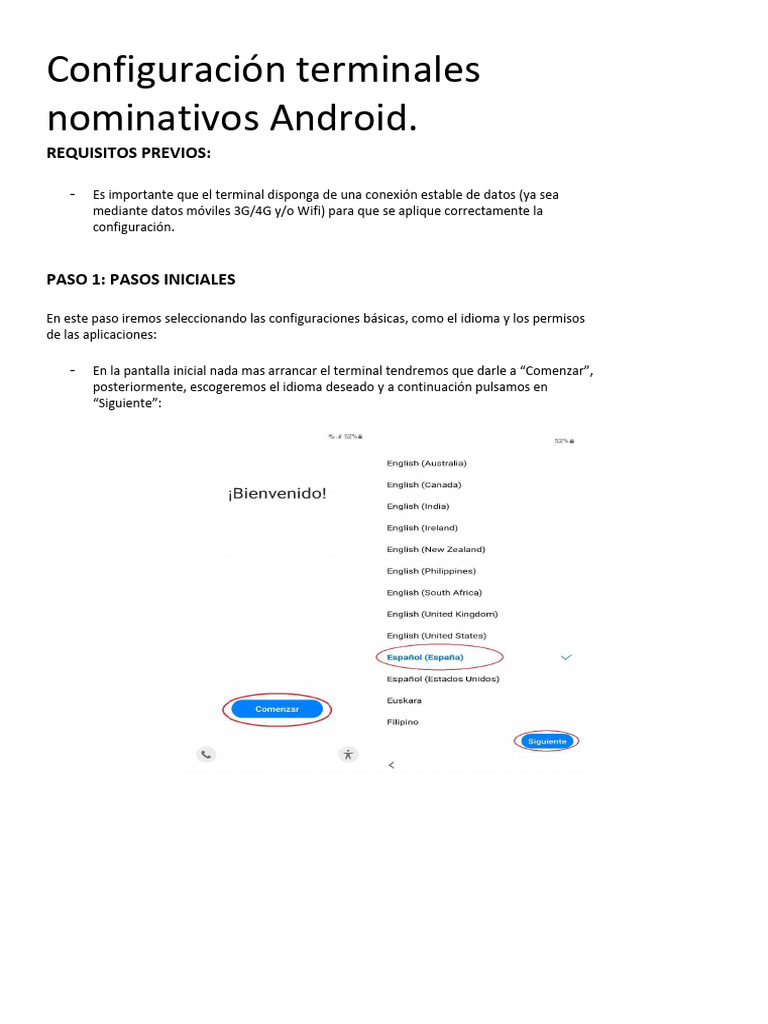 Manual Configuración Terminales Android (KME) v.2 | PDF | Google Play | Android (sistema operativo)