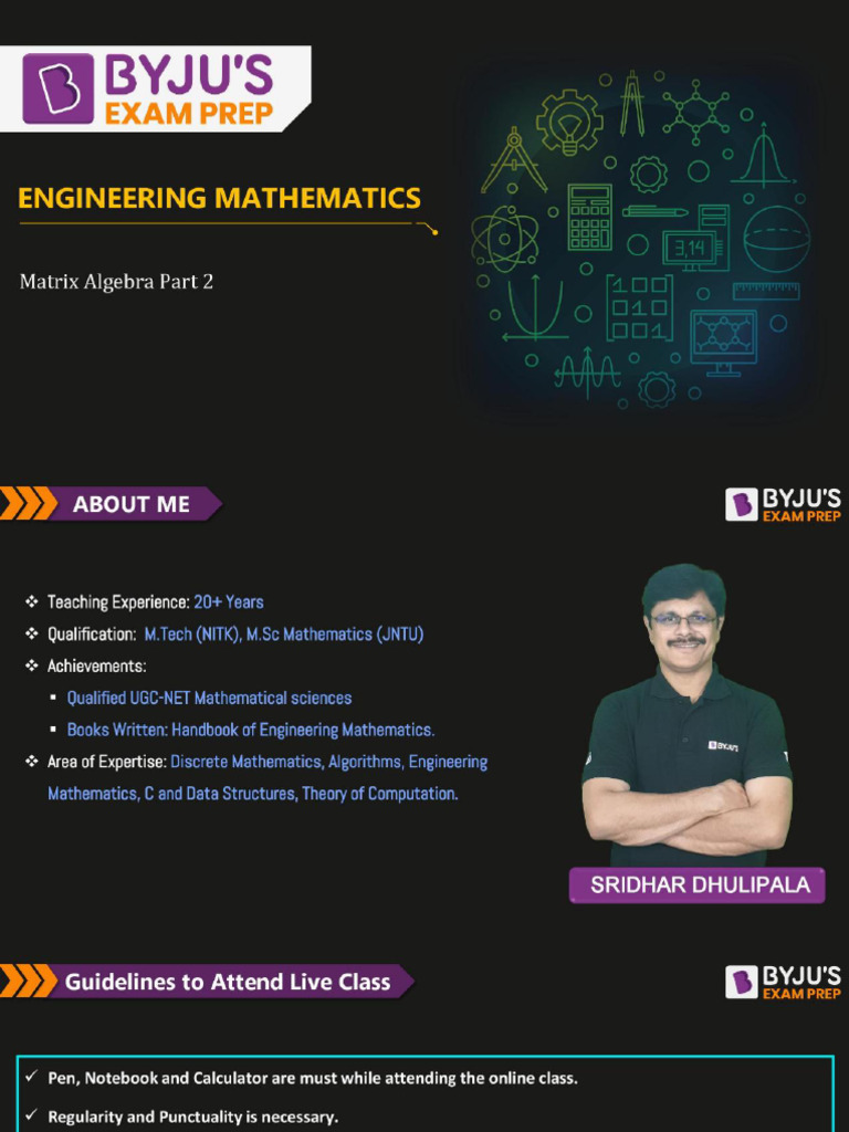 Class Matrix Algebra Part 2 | PDF