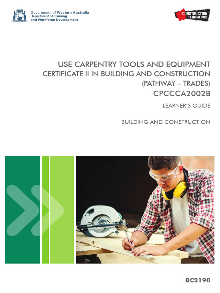 Use Carpentry Tools and Equipment Author Government of Western Australia | PDF | Personal ...