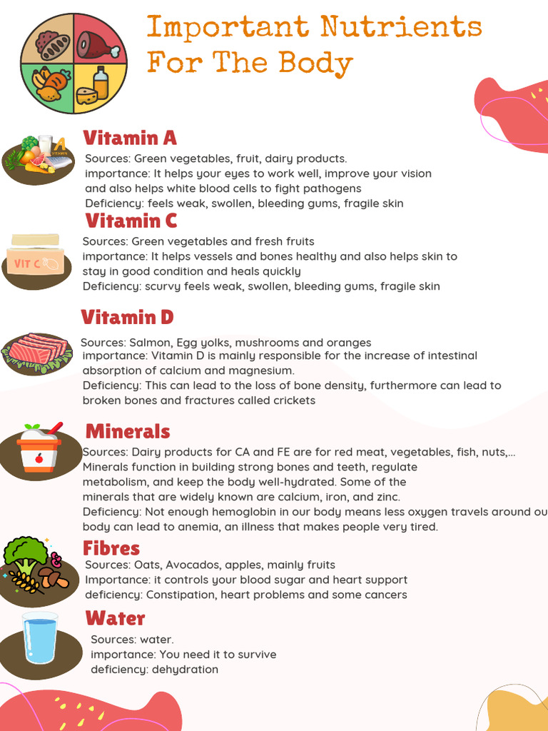 Important Nutrients For The Body | PDF
