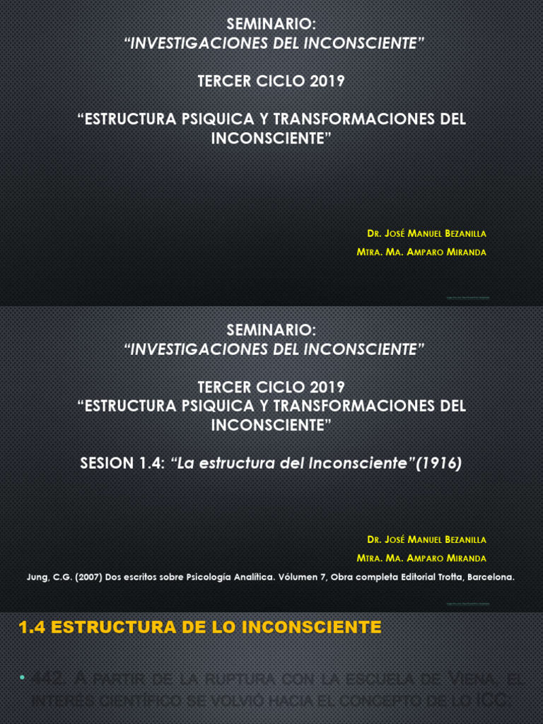 Estructura del Inconsciente | PDF | Mente inconsciente | Psique (psicología)