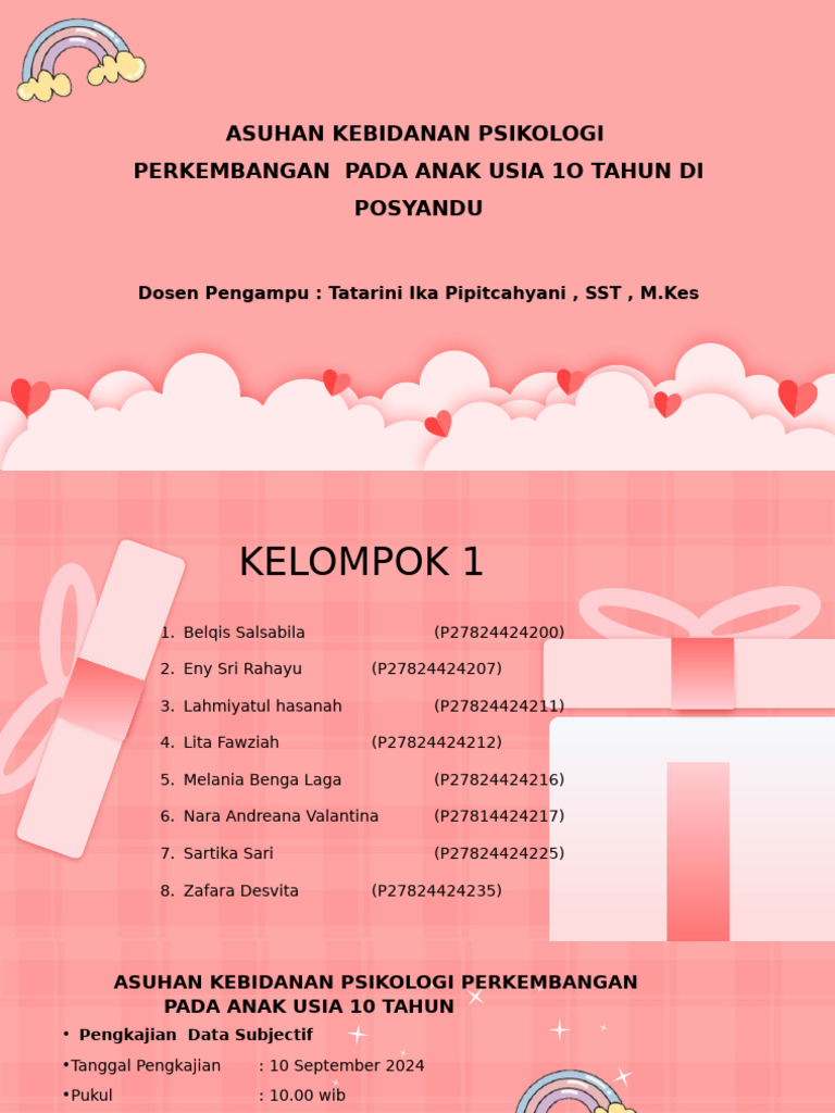 Revisi KELOMPOK 1, PSIKOLOGI PERKEMBANGAN | PDF