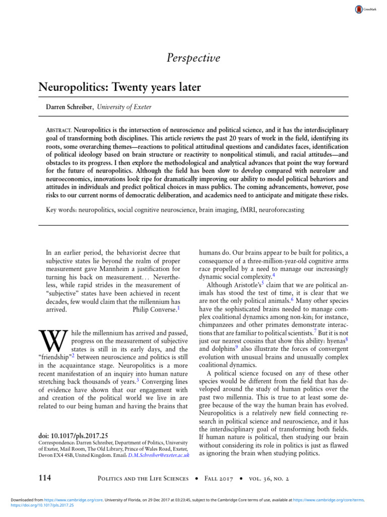 schreiber2017 | PDF | Functional Magnetic Resonance Imaging | Neuroimaging